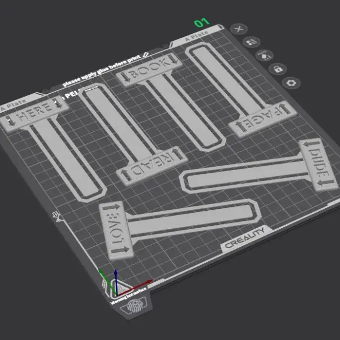 3D Printer Files | 3MF File | Word Tab Bookmarks - Fun 3D Printed Page ...
