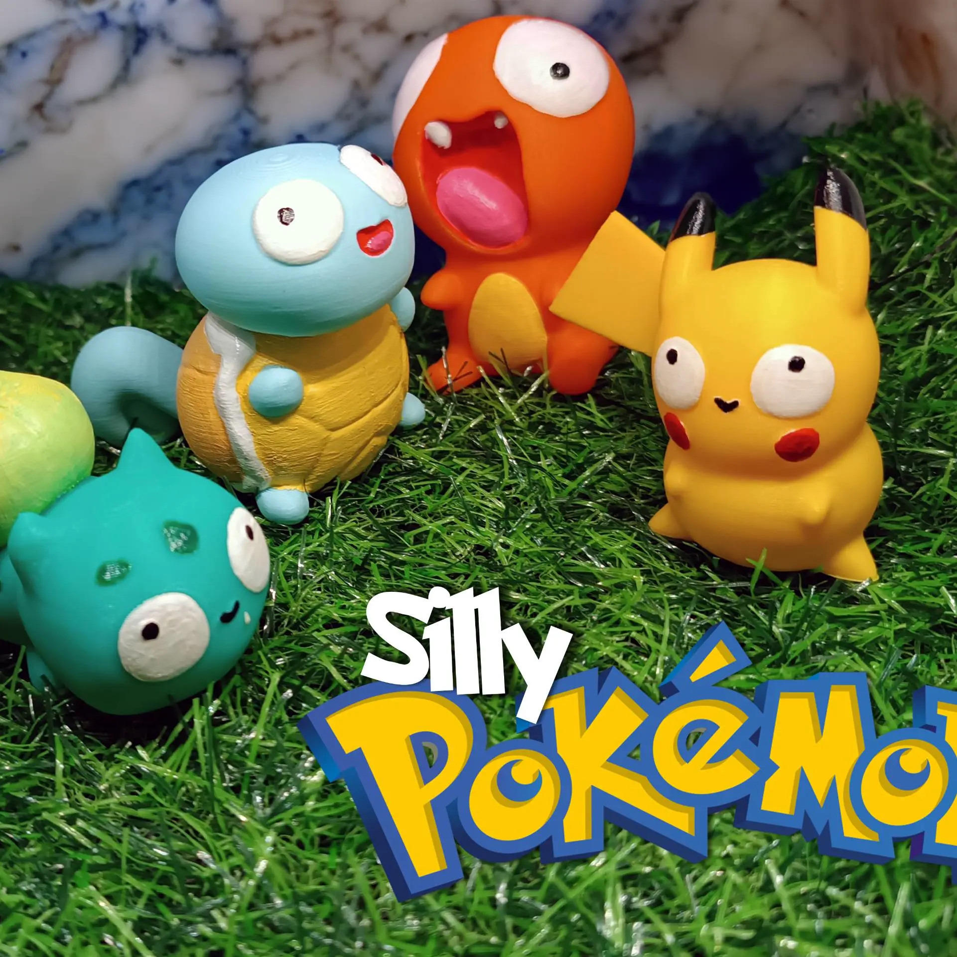 3D Printer Files | 3MF File | Silly Pokémon Set, Pikachu Charmander ...