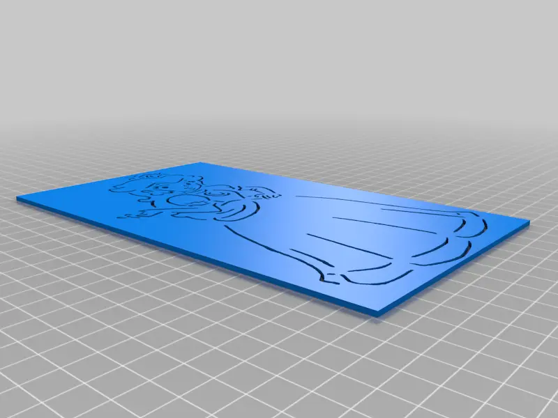 Free Digital Art STL Download - Peach stencil 3by SMT_M 🦊