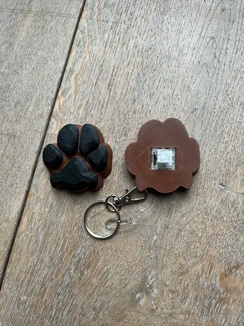 Jewelry & Accessories STL Download - dog paw fidget clicker keychainby ...