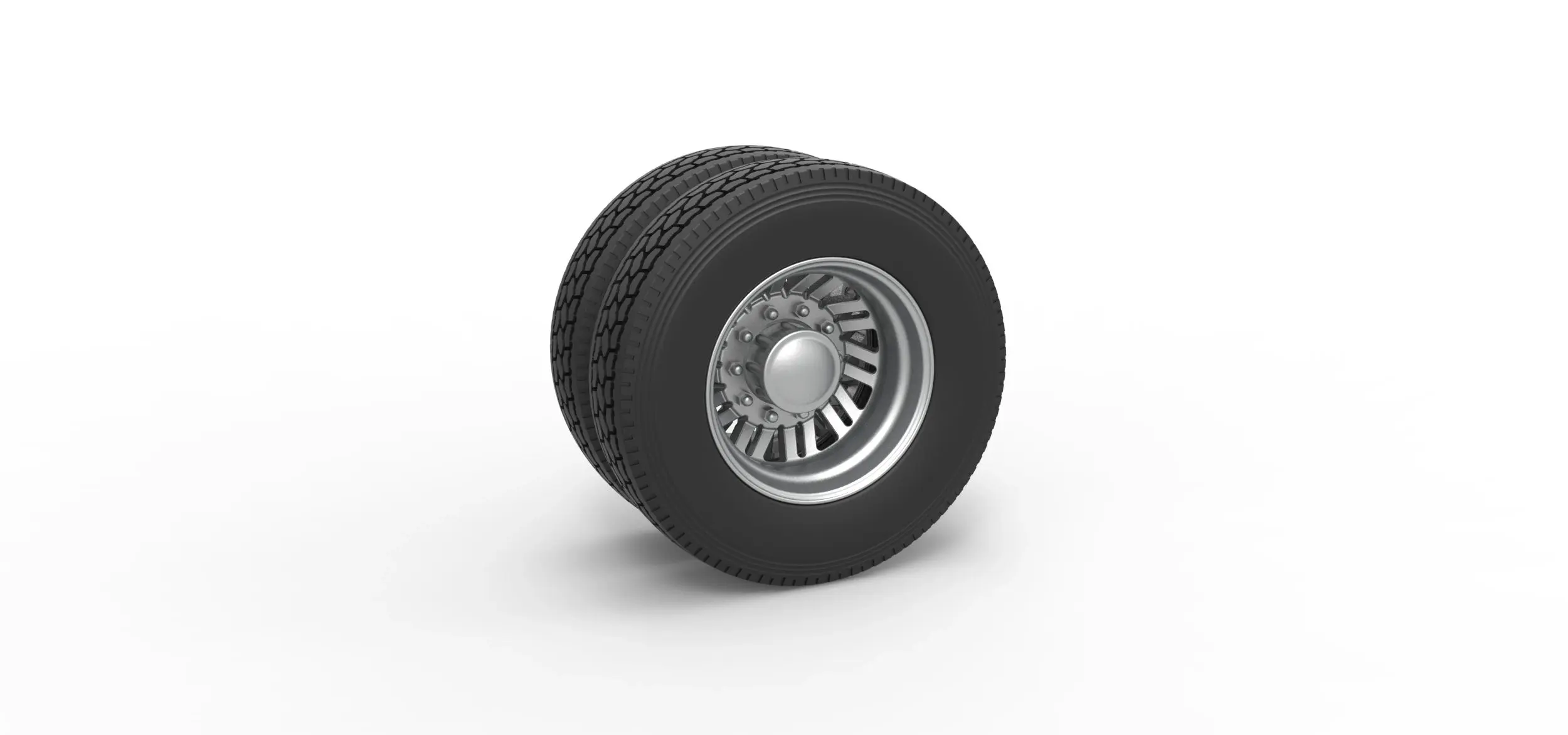 Rear custom wheel of semi truck V11 Scale 1:25 | 3D models download ...