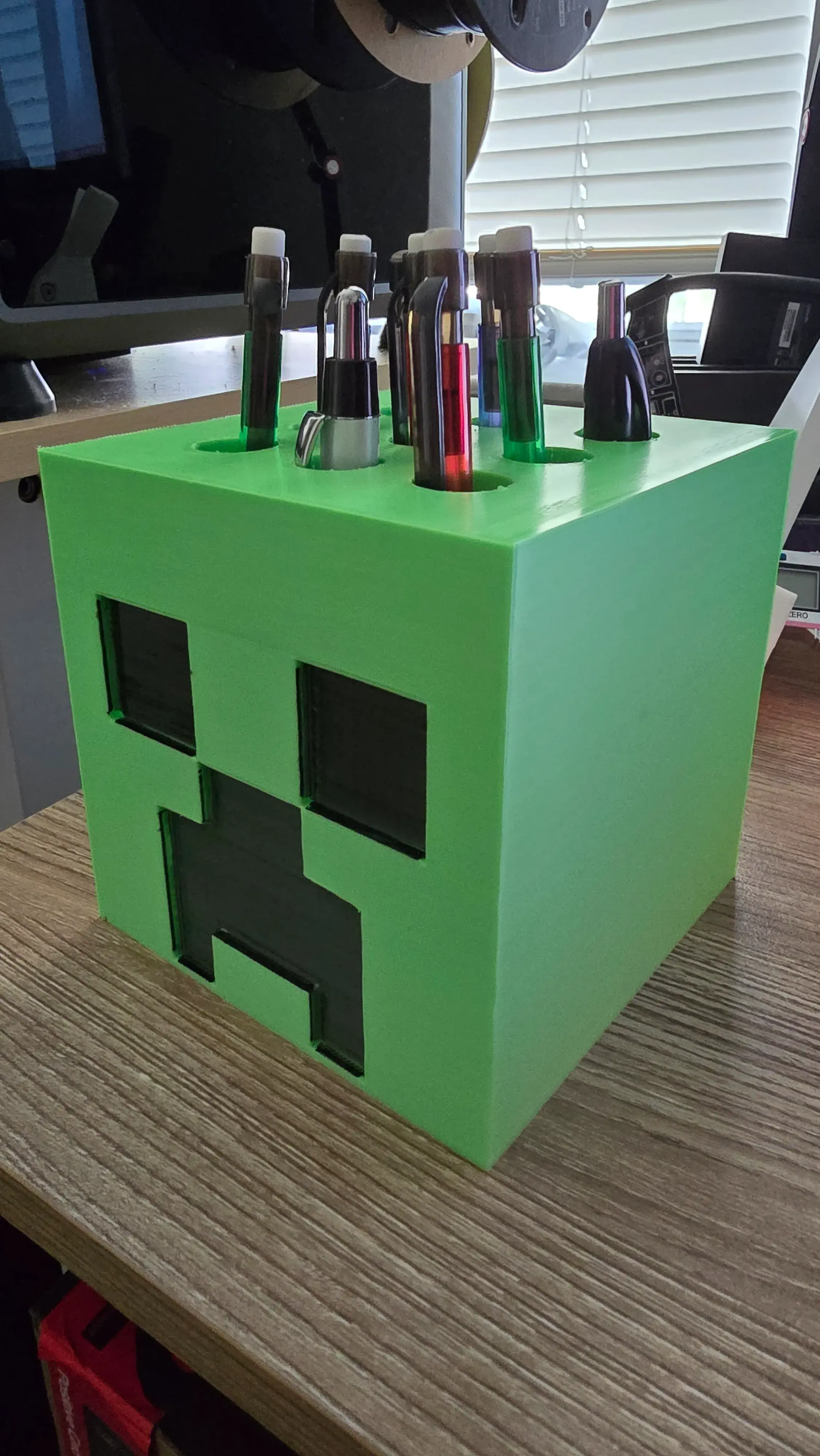 3D Printer Files | 3MF File | Minecraft Creeper Box Pen Holder / Pencil ...