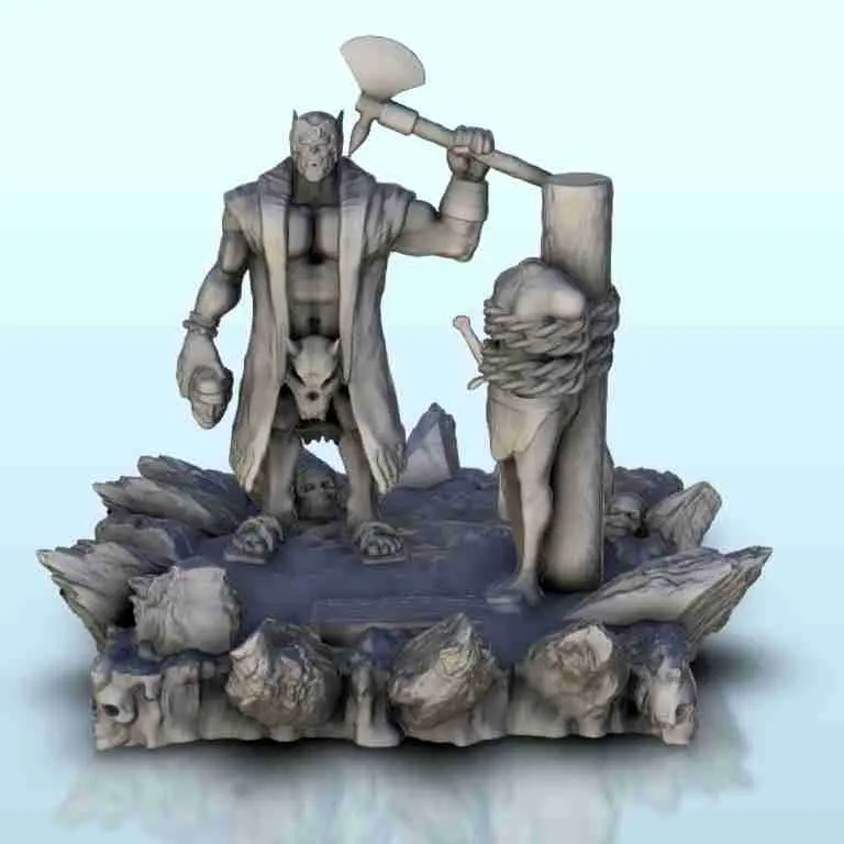 Other STL Download - Orc execution scene on human body 6 - miniatures ...