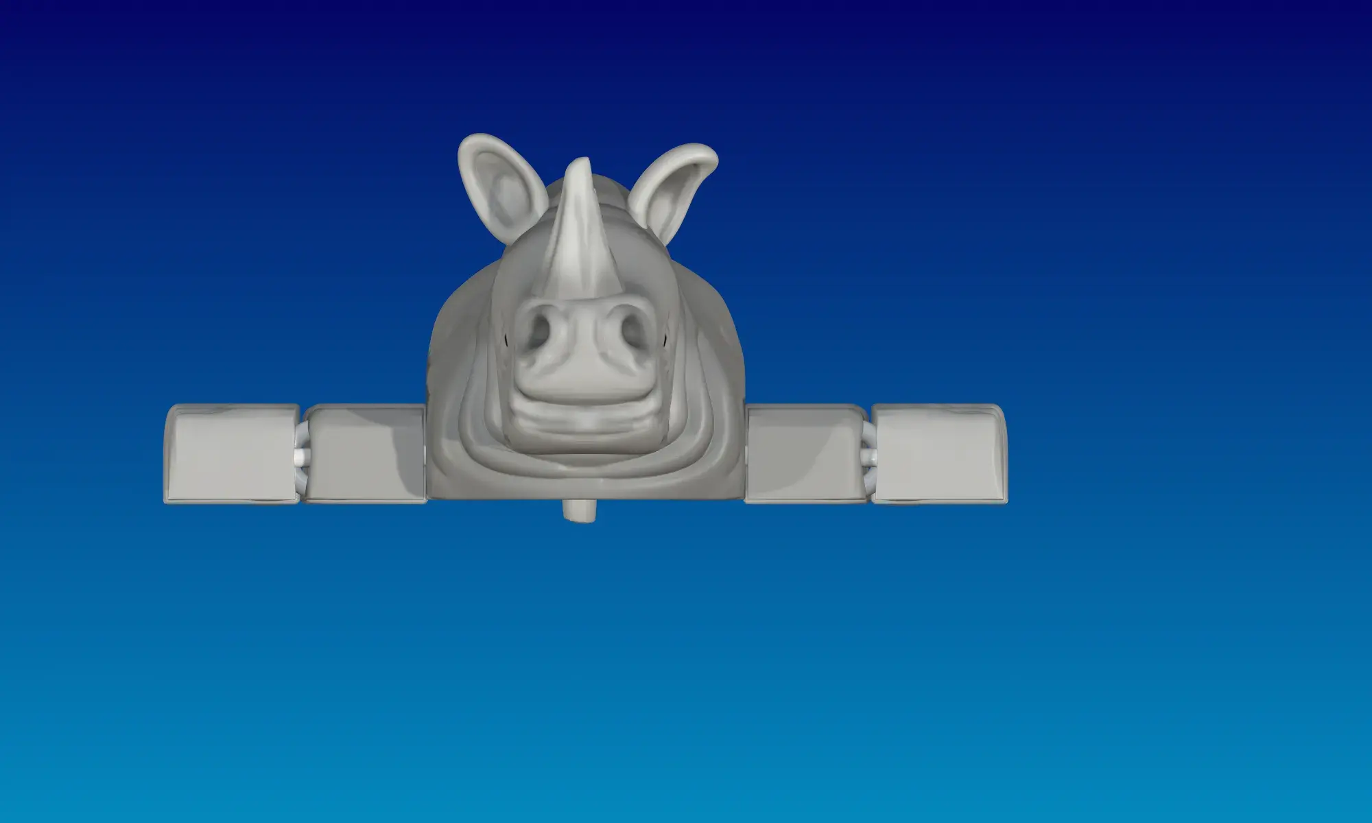 3D Printer Files | 3MF File | Wobble Horn Rhino | Creality Cloud