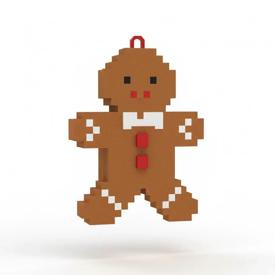 3D Printer Files | 3MF File | Pixel Gingerbread Christmas tree toy ...