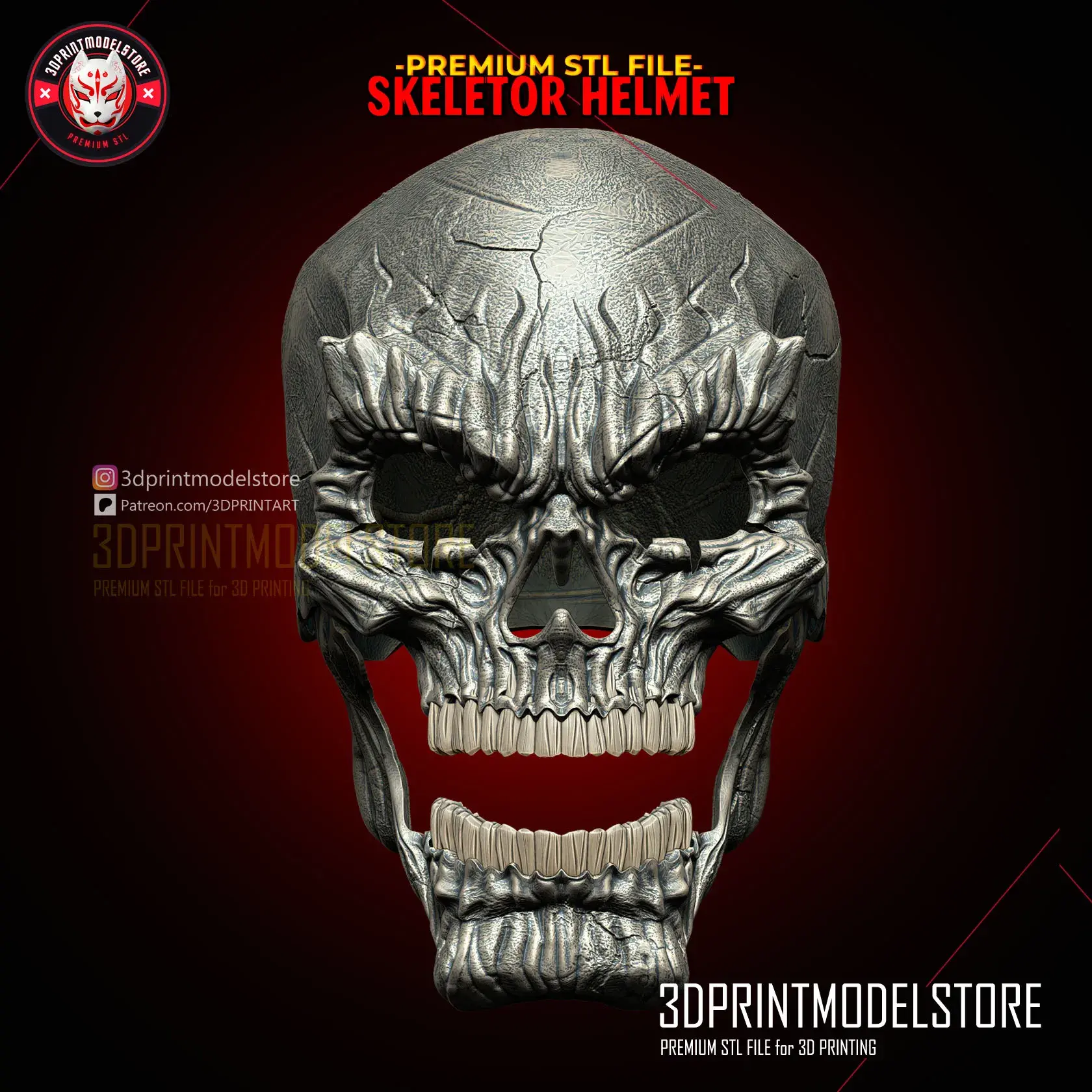 Cosplay STL Download - Ghost Rider Skull Mask -Skeletor Helmet ...