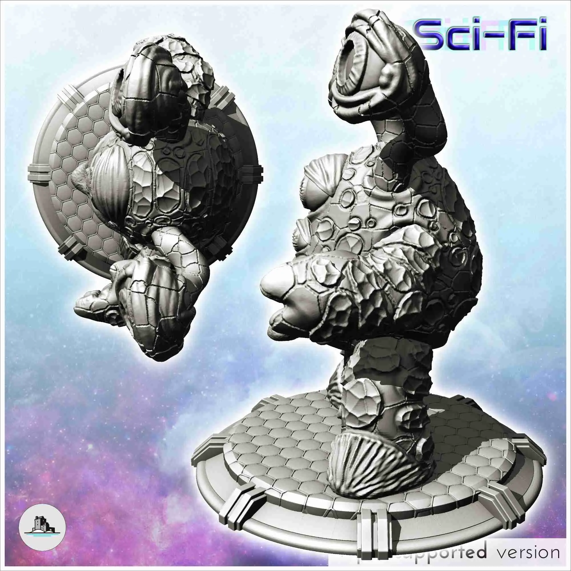 Alien creator with four eyes and large tongue (11) - science | 3D ...