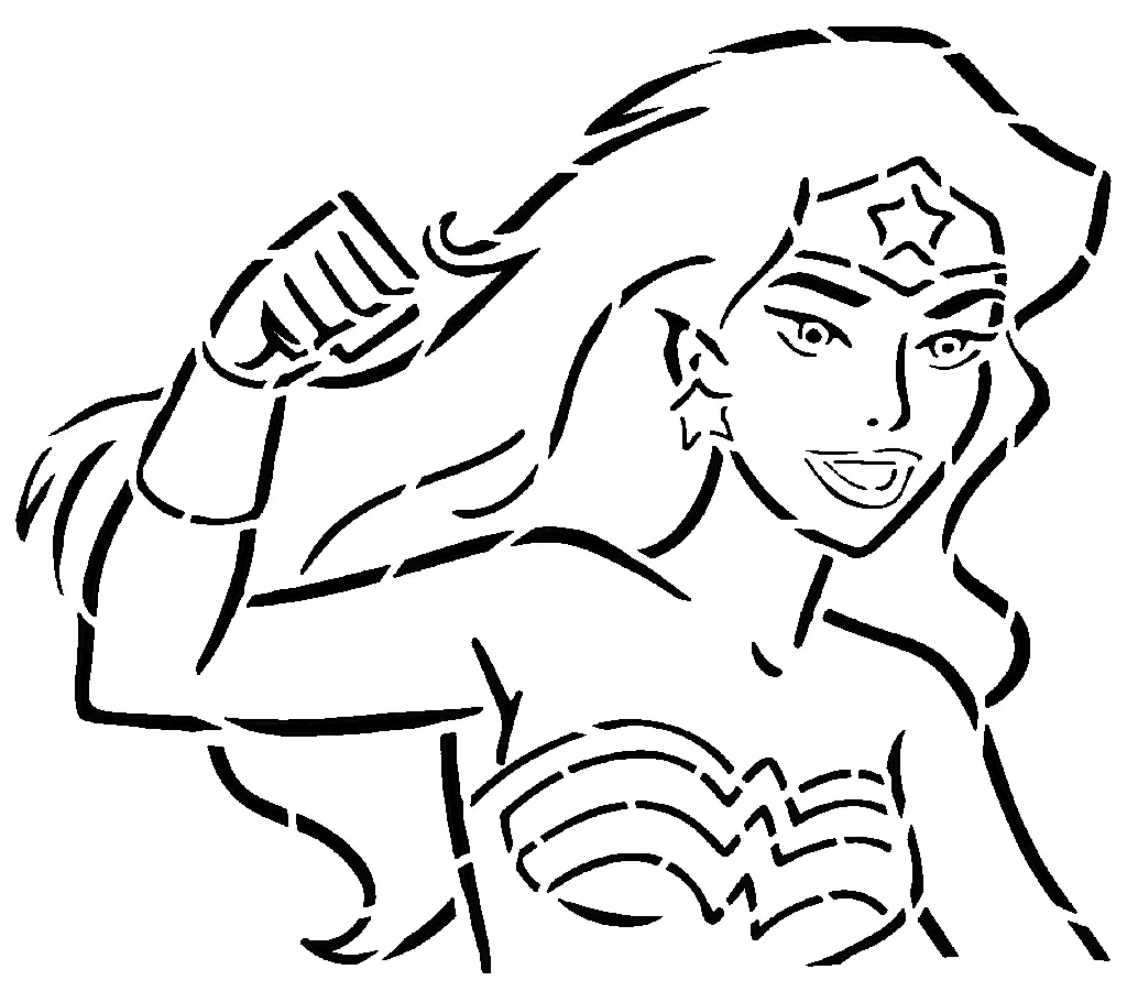 Free Digital Art STL Download - Wonder Woman stencil 19by SMT_M 🦊