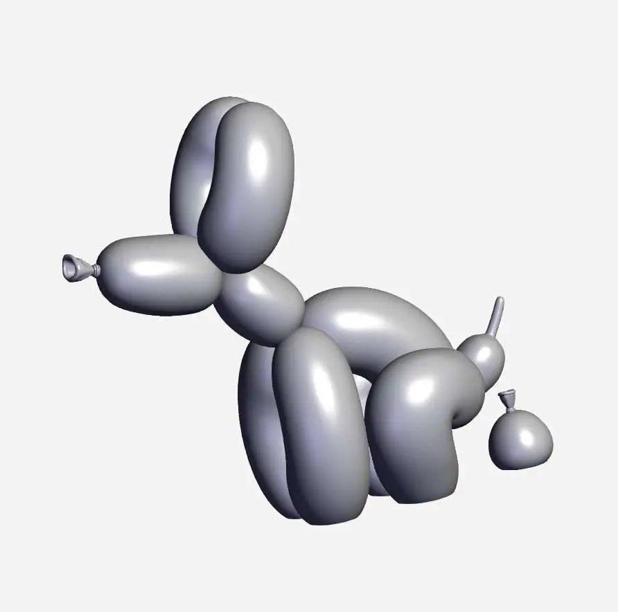 3D Printer Files | 3MF File | Ballon Dog Pooping | Creality Cloud