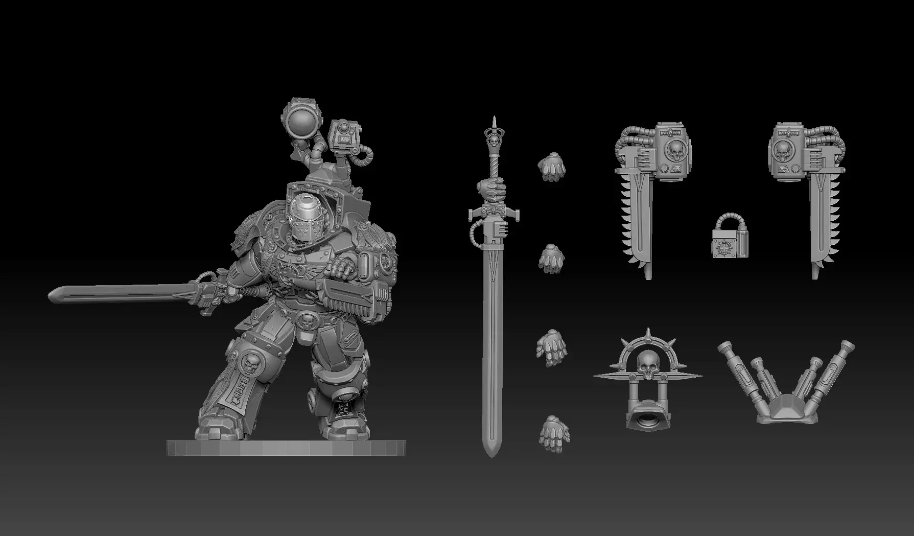 Characters & Creatures STL Download - Steel Crusader Heavy 4: Medicby ...