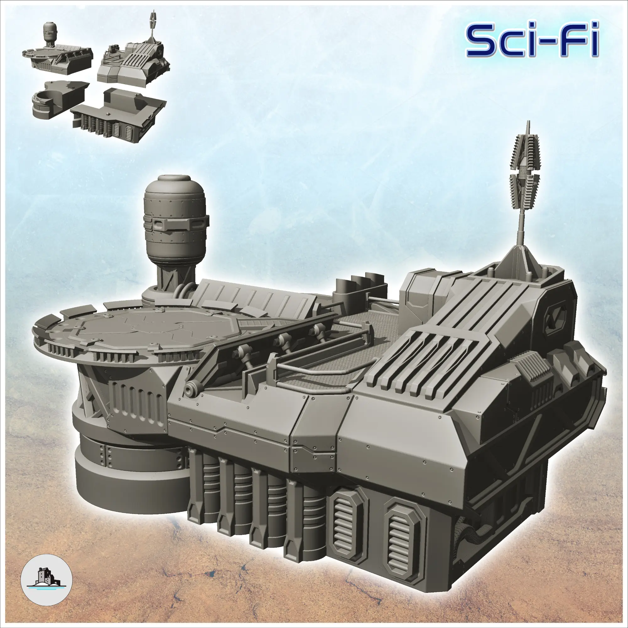 Reinforced command base - Terrain Scifi Science fiction SF | 3D models ...