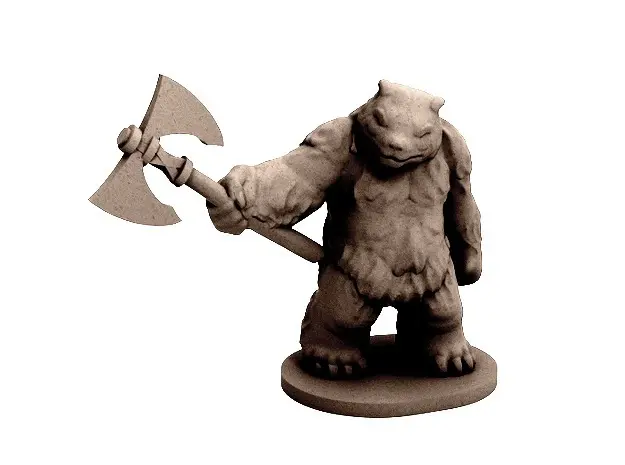 Free Other STL Download - Bear Warrior of the Ironwood (18mm scale)by ...