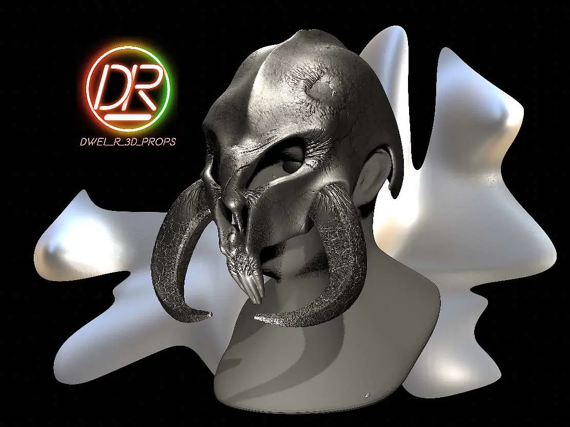 Characters & Creatures STL Download - Mythosaur Helmet (Weathered ...