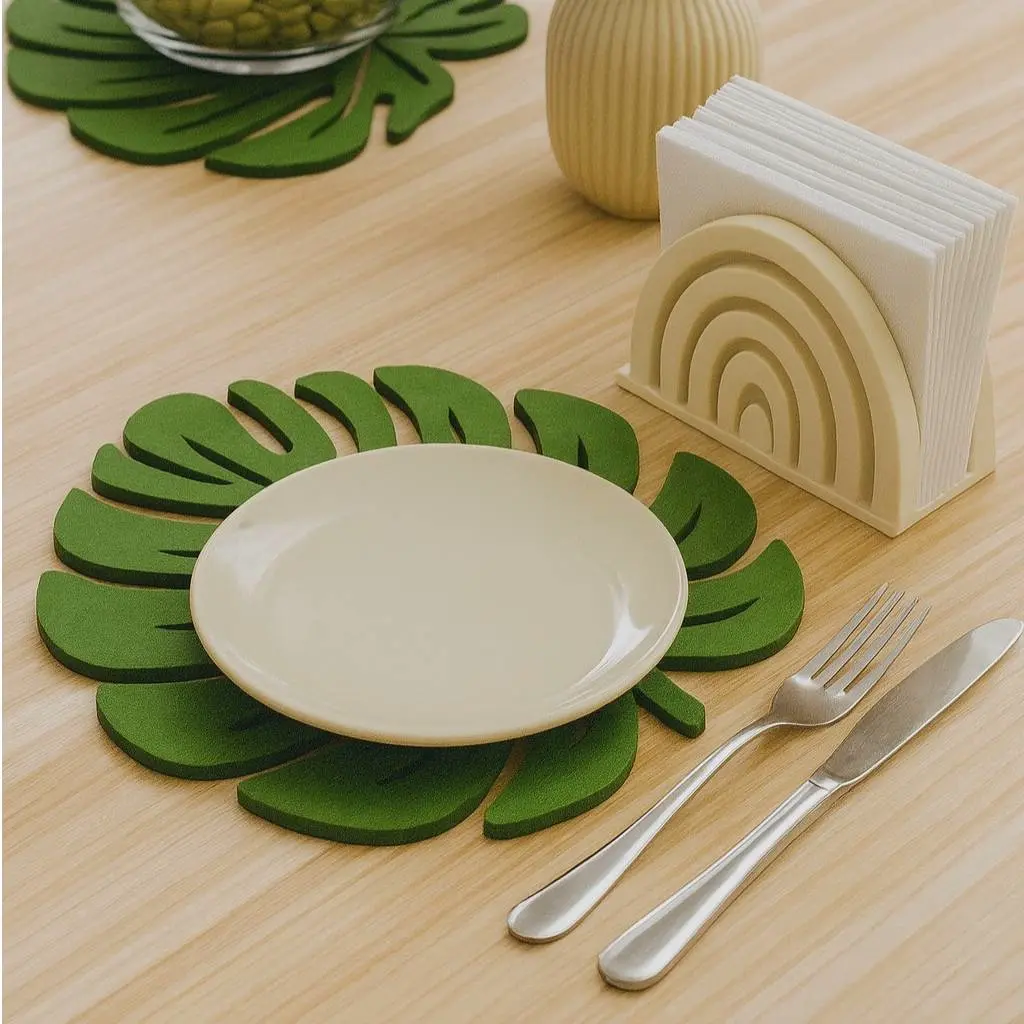 Free Other STL Download - Placemat Monstera Leaf -MOKA Designby MOKADesign