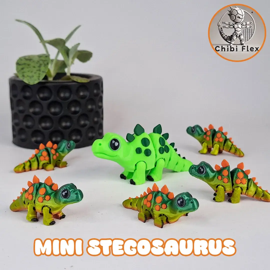 Other STL Download - Flexi Mini Stegosaurus | Print In Place | No ...