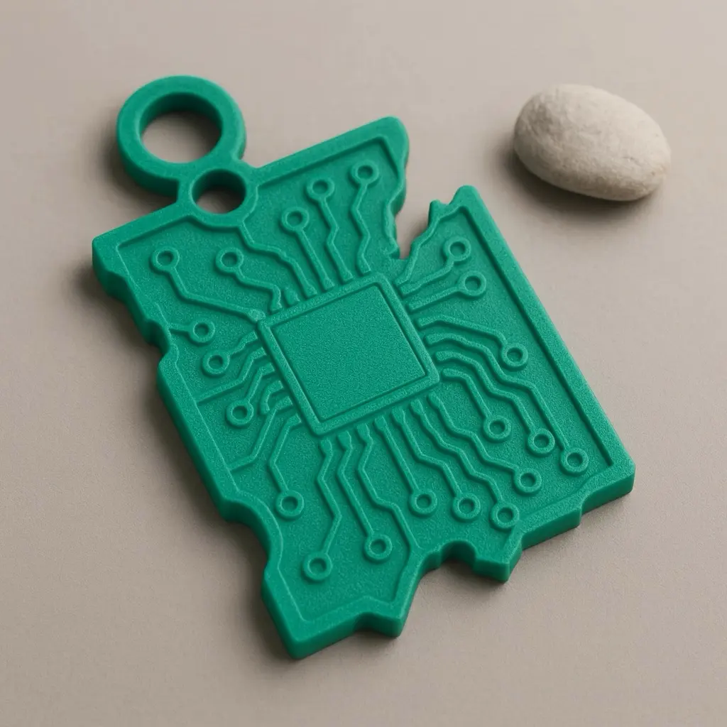 Бесплатная Digital Art STL Download - Computer Chip Keychain ...