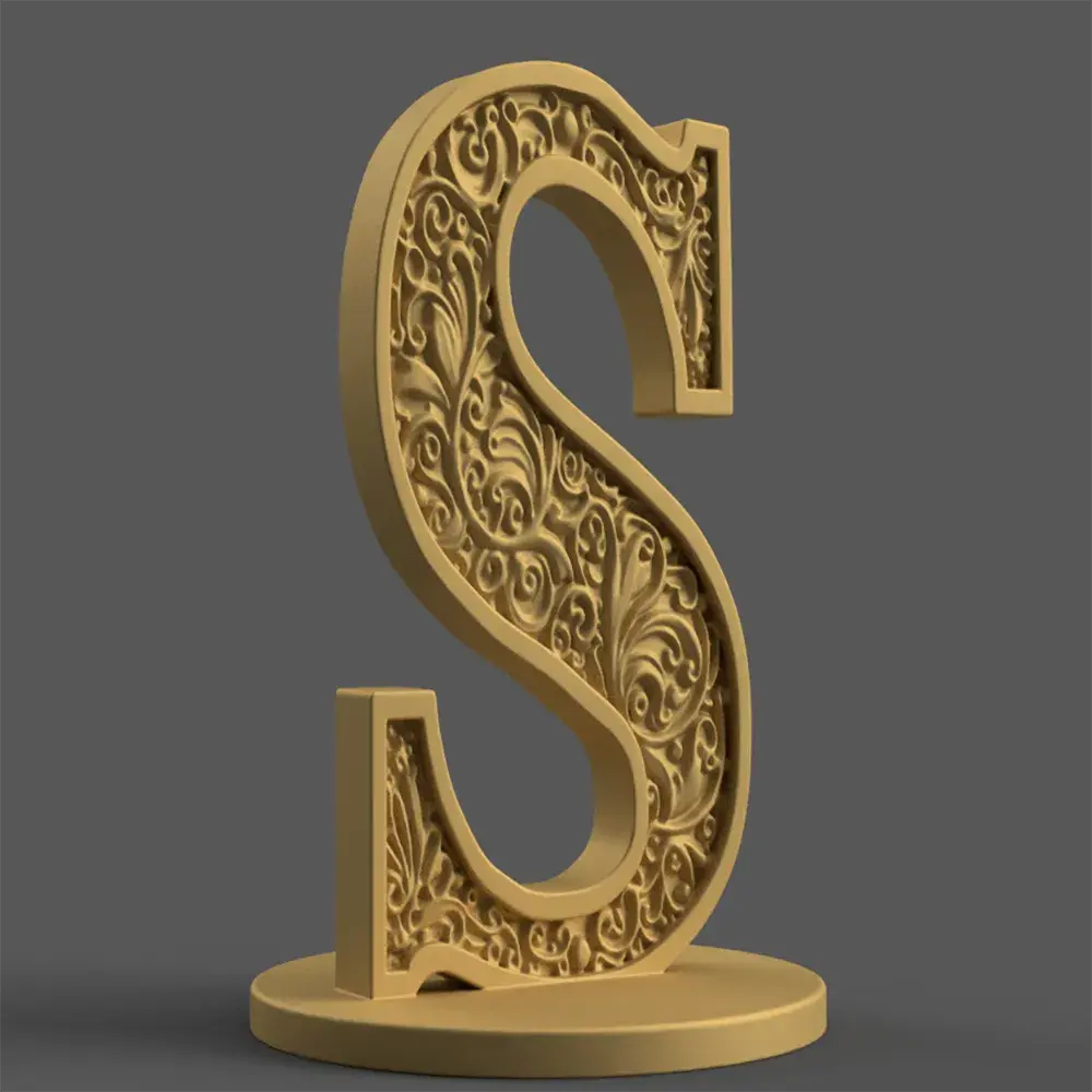 Other STL Download - Elegant s Letter Headphone Stand – 3D STL File for ...