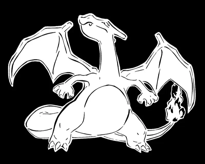 Free Other STL Download - 009 Charizard stencil + 2Dby SMT_M 🦊