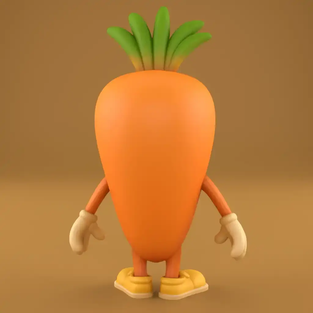 Other STL Download - Cheerful Carrot 3D Print STL with 3 ...