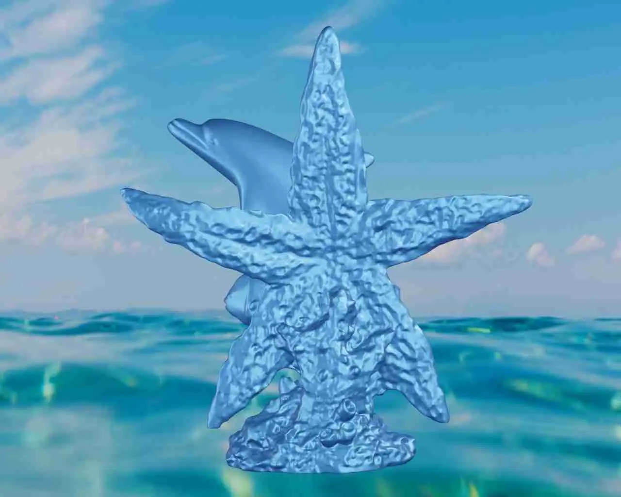 Sculptures & Artworks STL Download - Dolphin starby Motek3D