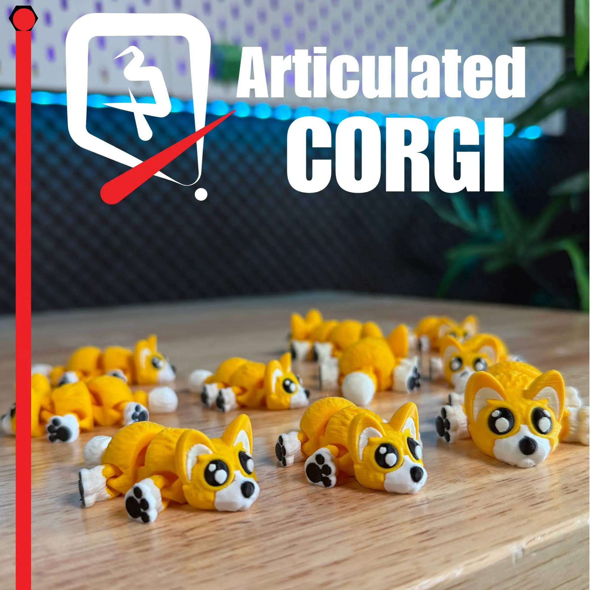 3D Printer Files | 3MF File | 🐾 Articulated Corgi — A Dog for Your Desk ...