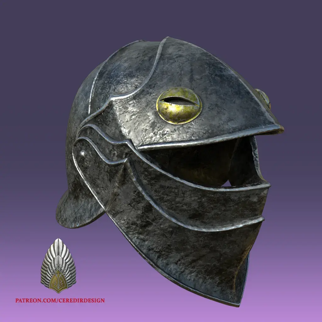 Characters & Creatures STL Download - Orc Crow Helmet lord of the rings ...