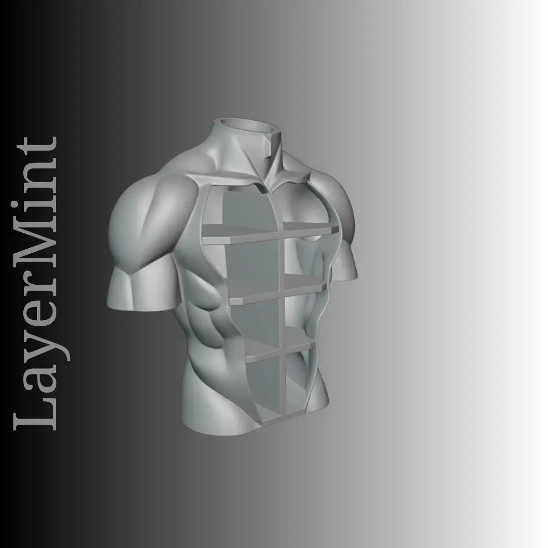 Home Decorations & Ornaments STL Download - Muscular Torso Organizer ...