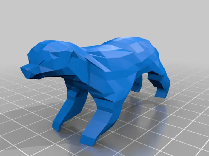 3D Printer Files | 3MF File | Low Poly Honey Badger for Dual Extrusion ...
