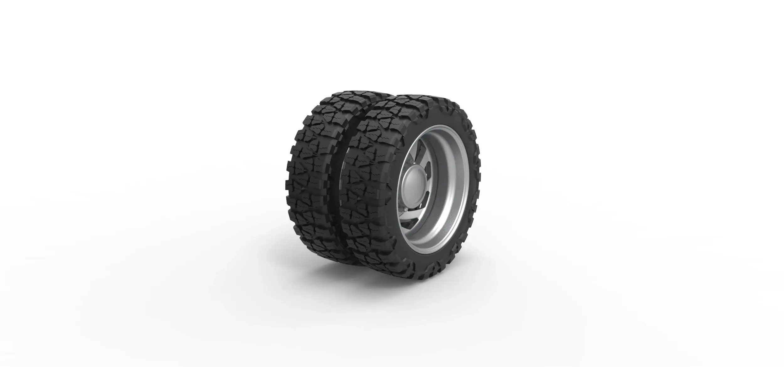 Other STL Download - Rear semi wheel for pickup V24 Scale 1:25by ...