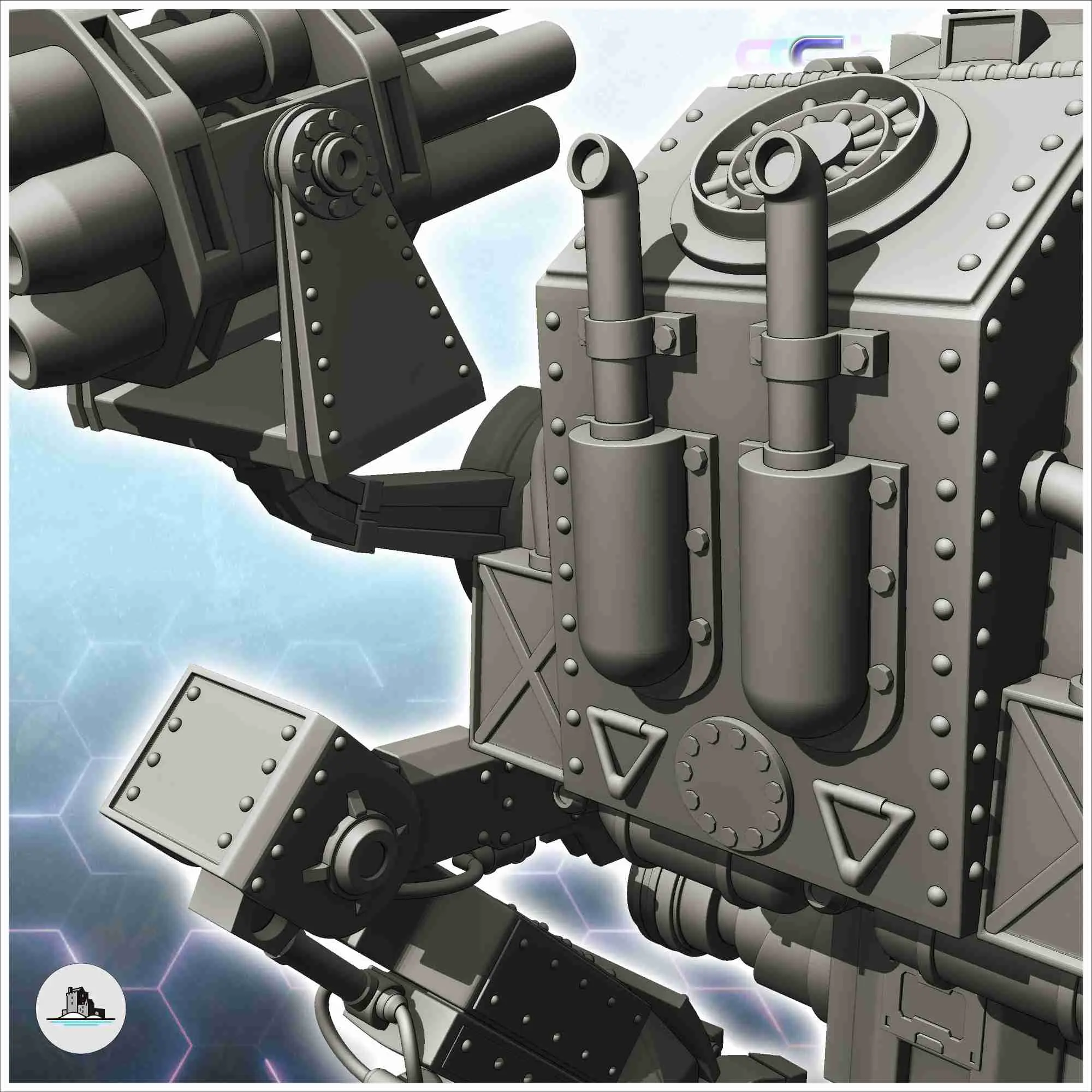 Other STL Download - Dhinlos combat robot (27) - miniatures w40k scifi ...