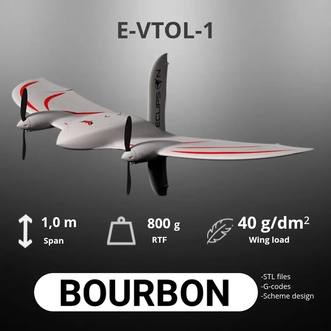 Drones & Aircraft STL Download - Eclipson E-VTOL-1 RC Aircraft ( Real 5 ...