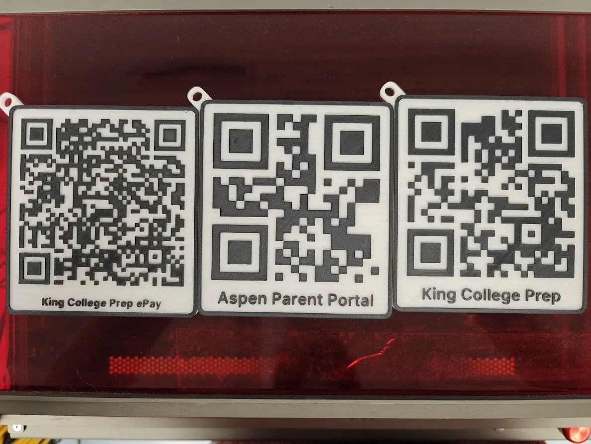 Free Other STL Download - King College Prep QR Codeby 校工叔叔 Mr. Au