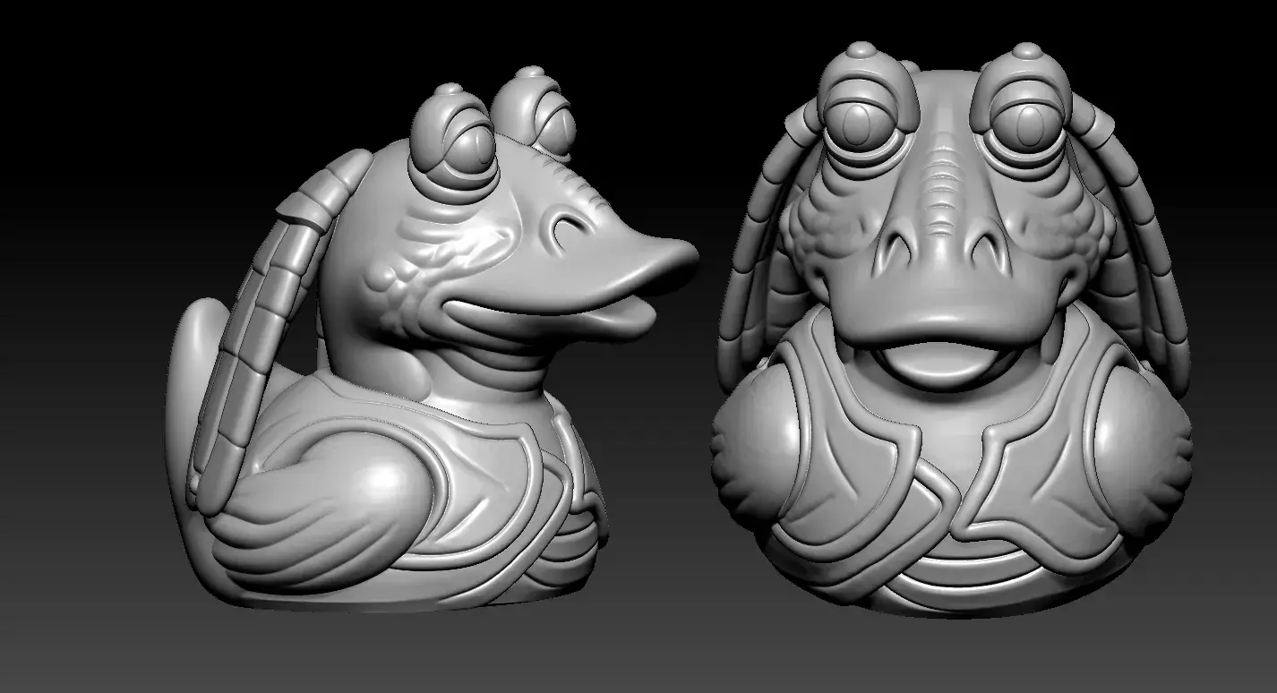 Other STL Download - Rubber Duck - Jar Jar Binks - Star Wars - 3d ...