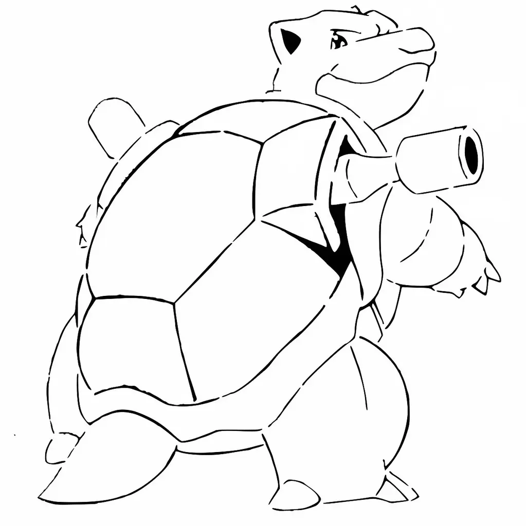 Free Digital Art STL Download - Blastoise stencilby SMT_M 🦊