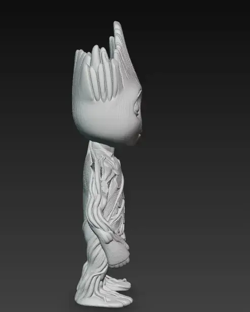 Free Characters & Creatures STL Download - I'm Grootby GoldenDawn