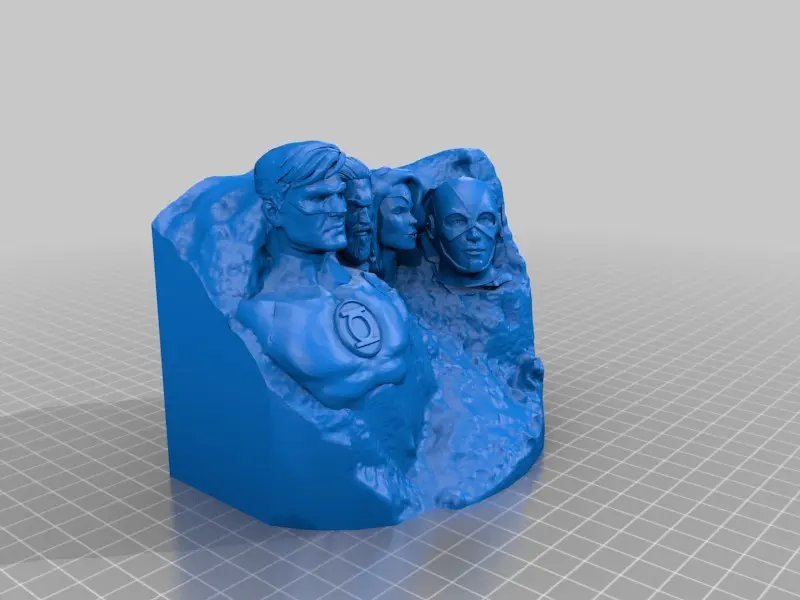 Free Props & Terrain STL Download - Justice League Mt Rushmoreby SMT_M 🦊