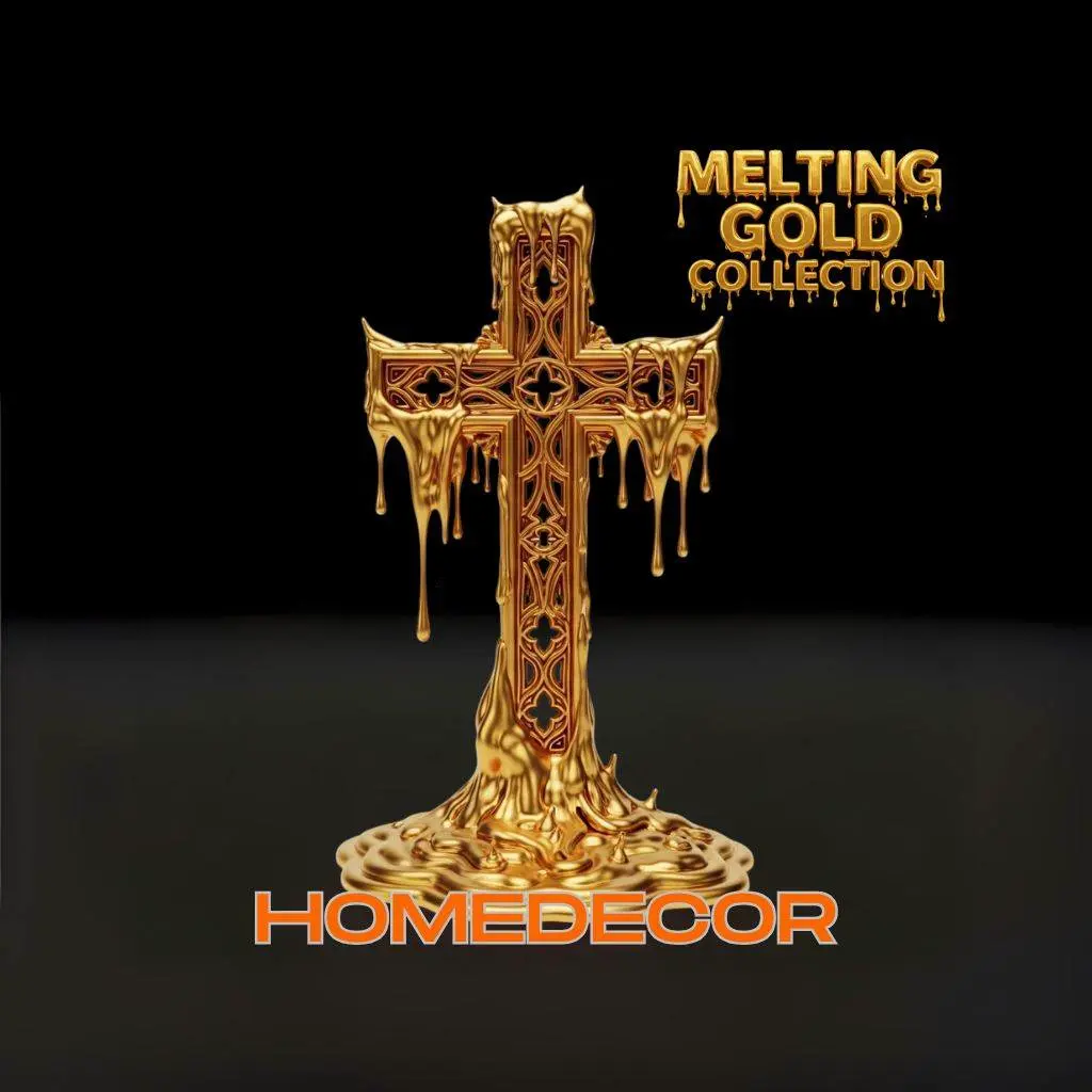 3D Printer Files | 3MF File | Cross Melting Gold | Creality Cloud