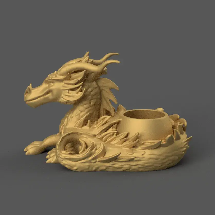 Home Decorations & Ornaments STL Descarga - Dragon candle holder Bowl ...