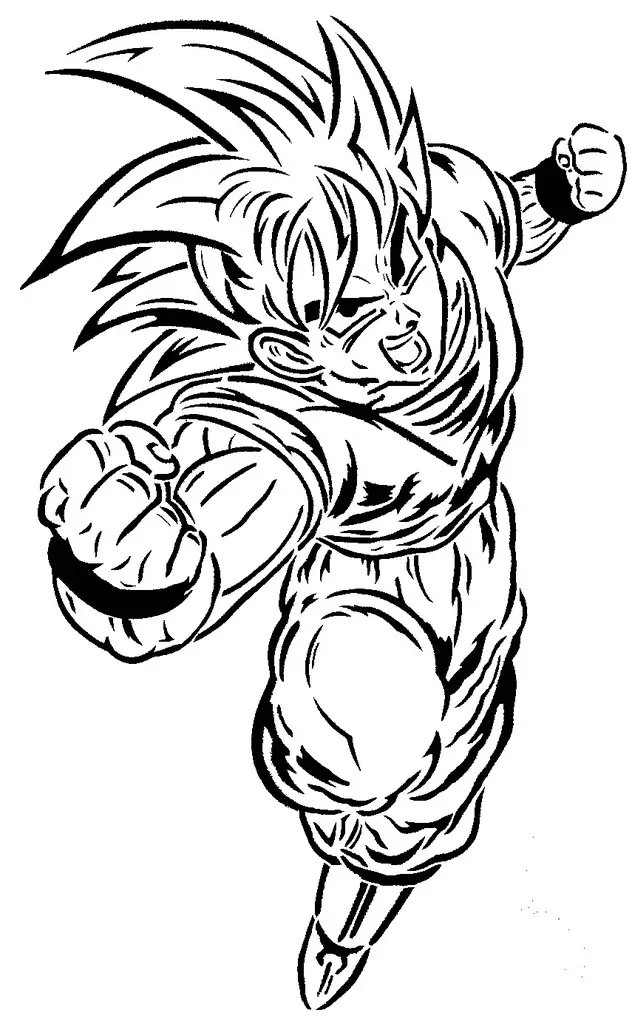 Free Characters & Creatures STL Download - Goku stencil 11by SMT_M 🦊