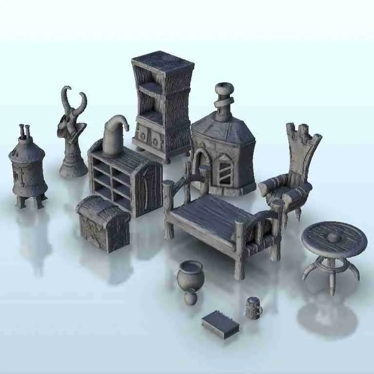 Other STL Download - Medieval interior set - miniatures warhammer ...