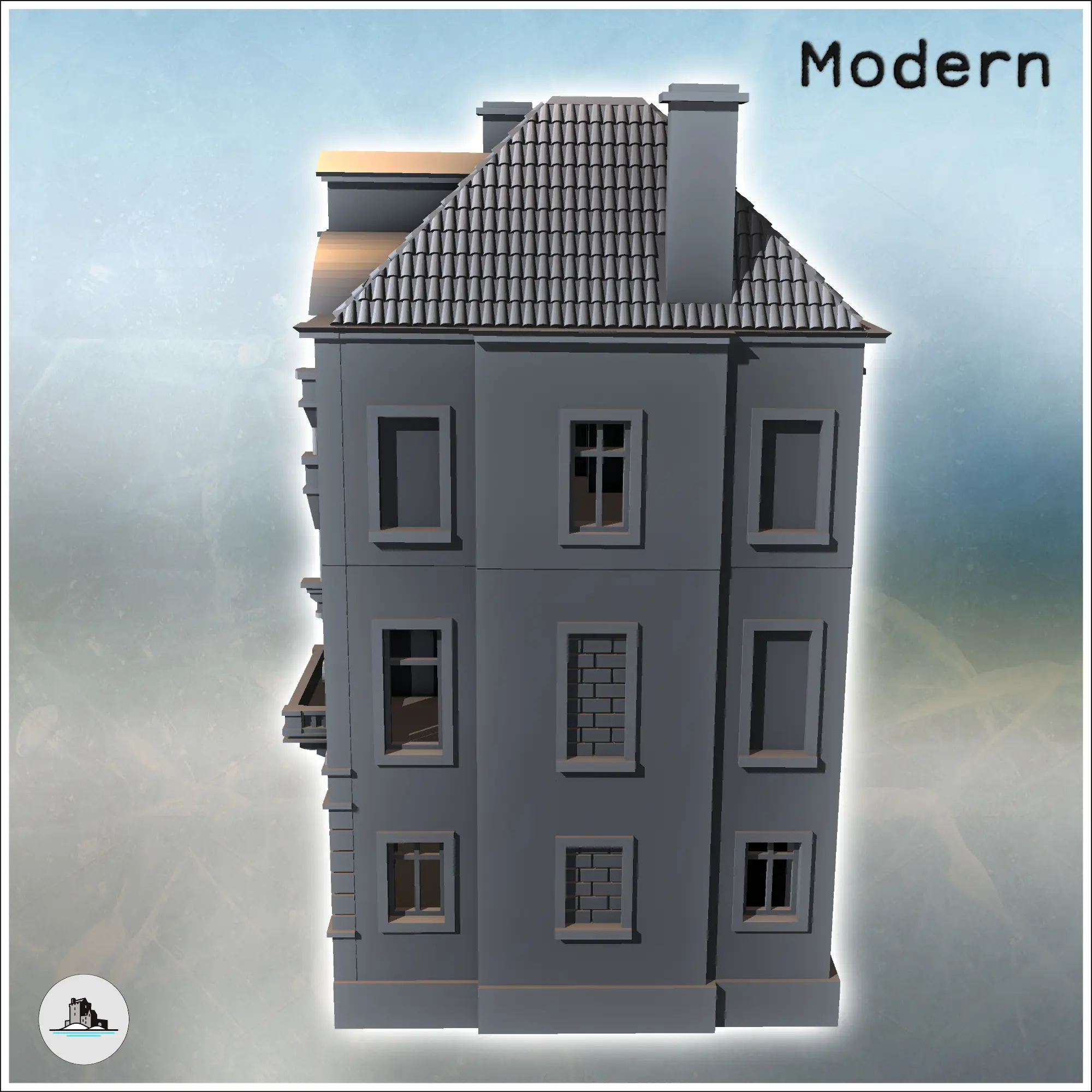 Props & Terrain STL Download - European House Set (Arnhem, Netherlands ...