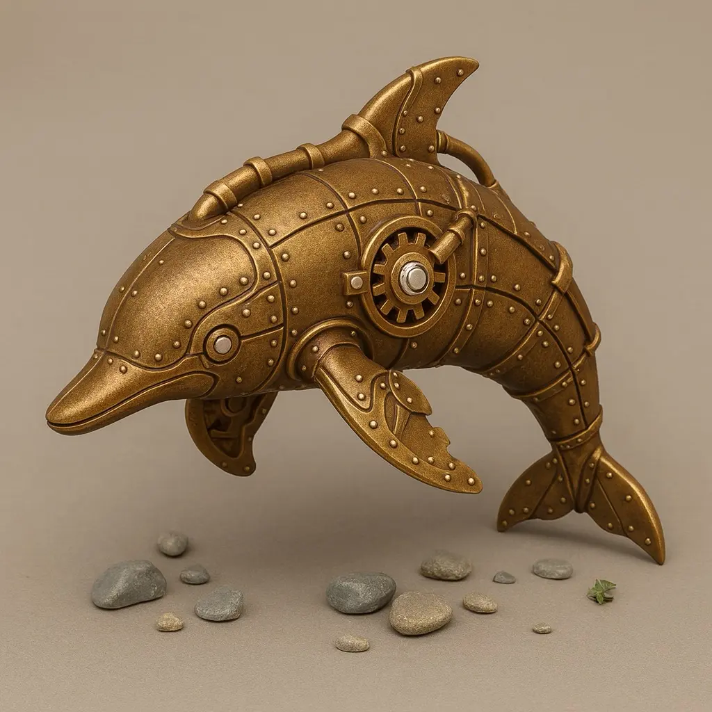 3D Printer Files | 3MF File | Steampunk Dolphin | Creality Cloud