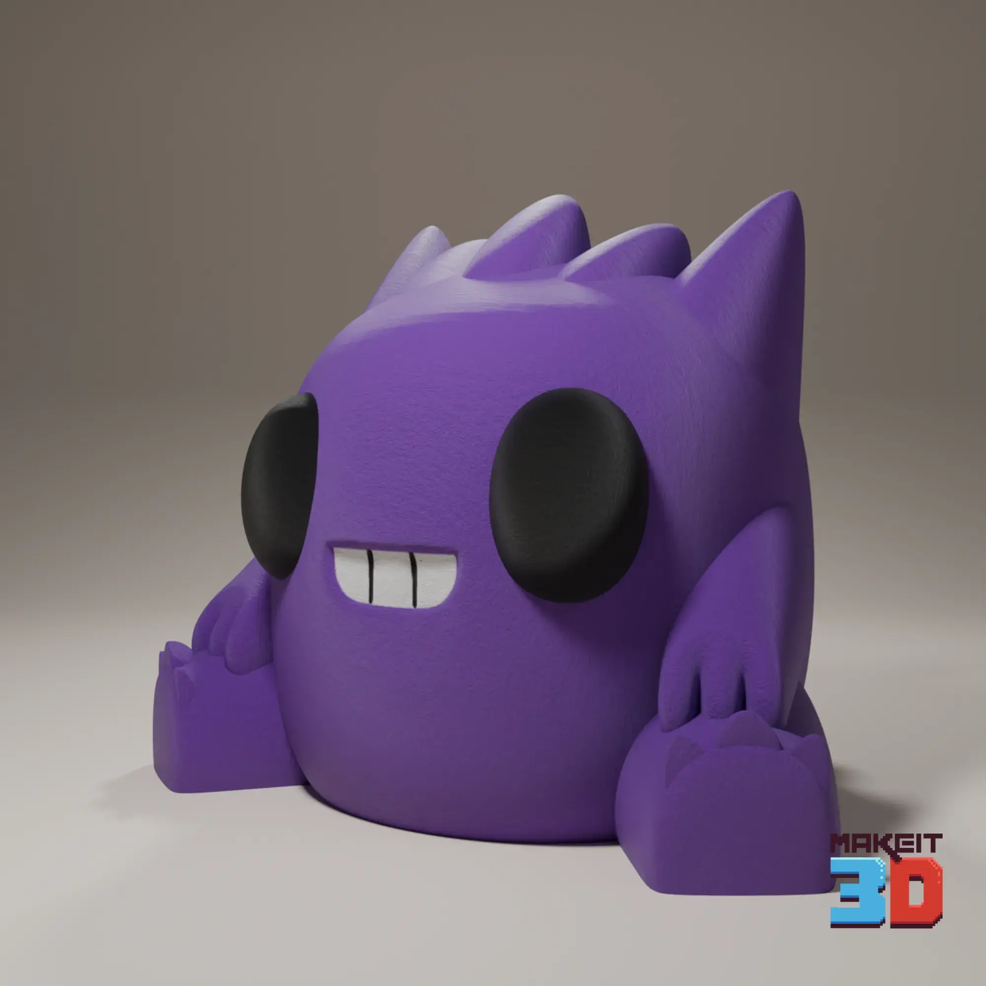Other STL Download - 3D Printable Chibi Gengar With Print in Place ...