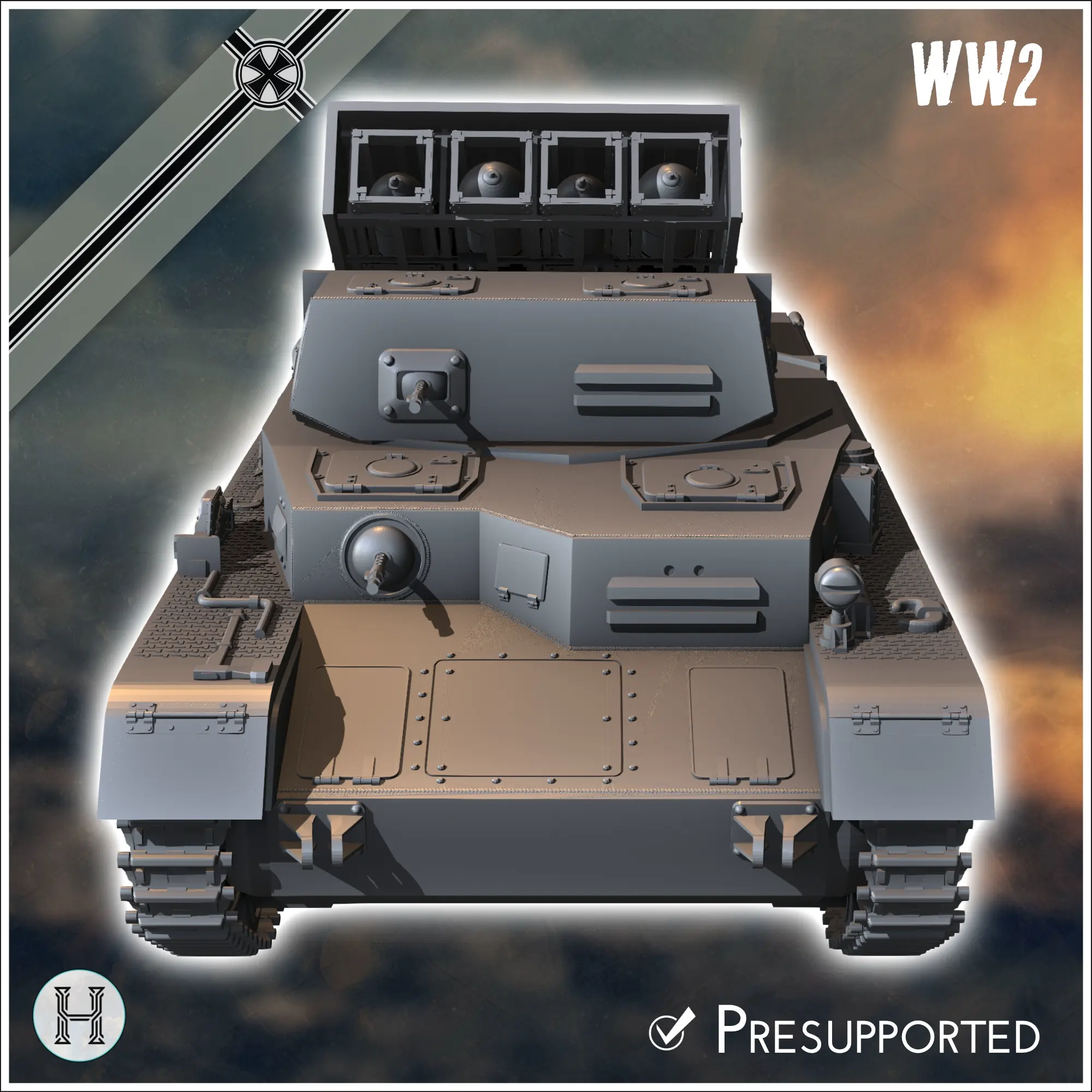 Panzer IV Ausf. E with rockets Raketenwerfer ahf Fahrgestell | 3D ...