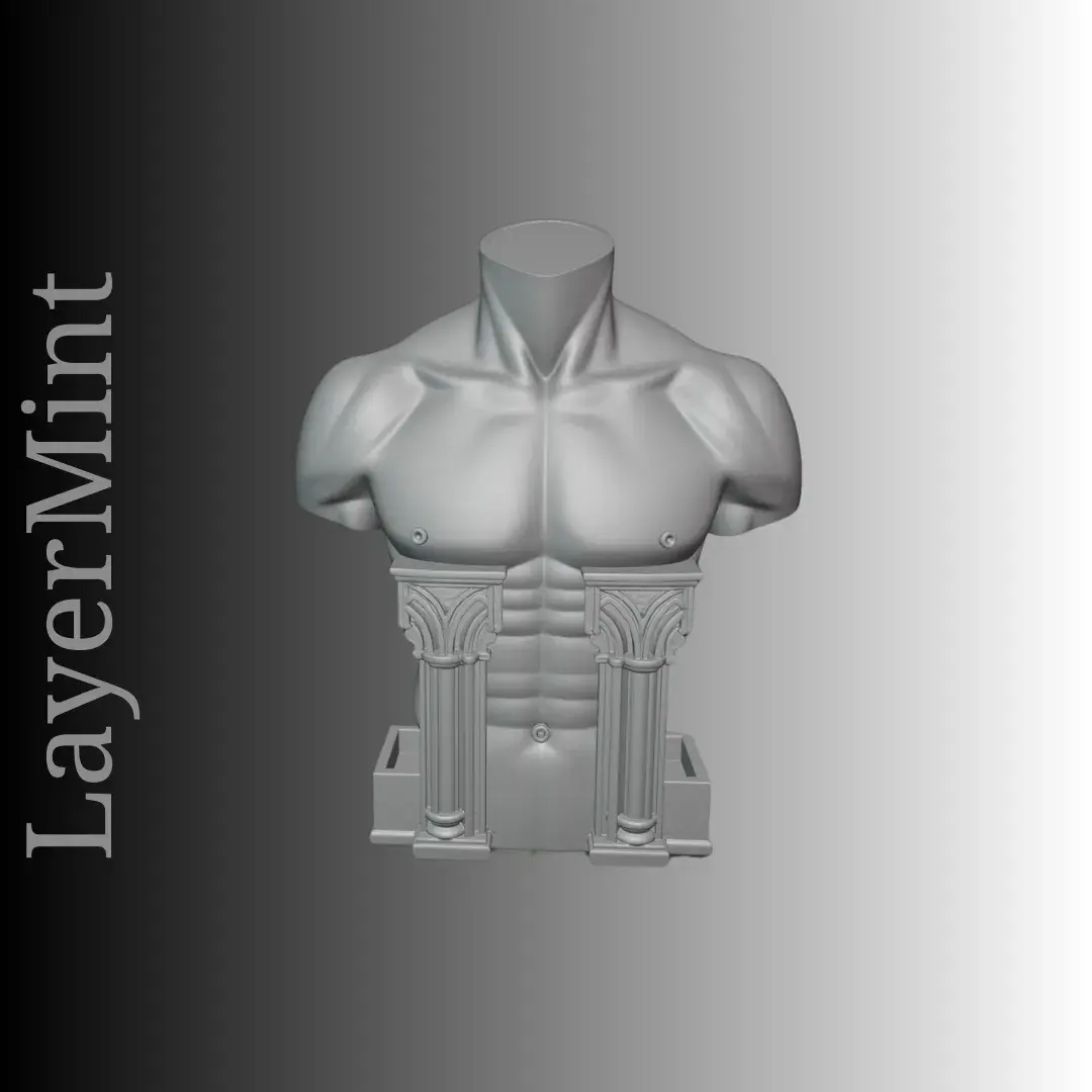 3D Printer Files | 3MF File | Gothic Torso Bust Desk Organizer | 3D ...