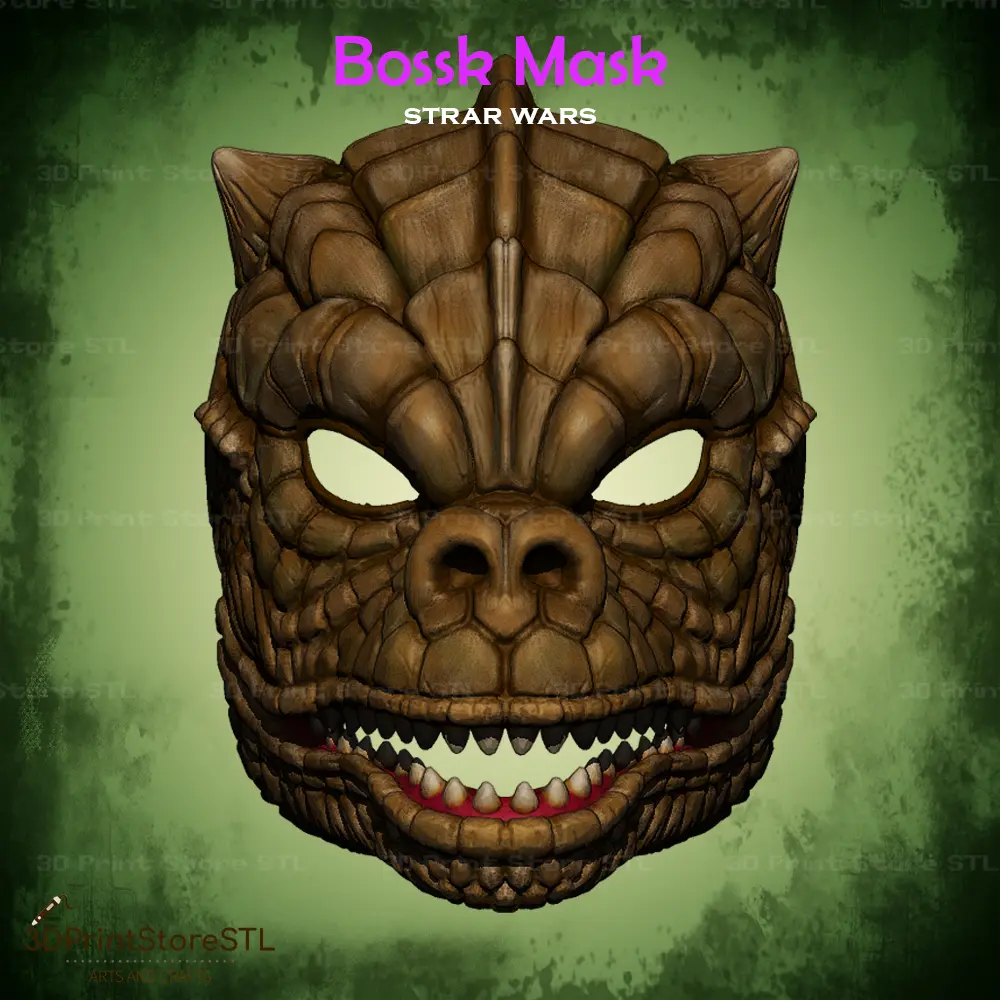 Cosplay STL Download - Bossk Mask Cosplay Star Wars - STL Fileby 3D ...