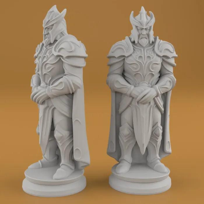 Other STL Download - Organic Chess Set STL Artistic 3D Printable Design ...