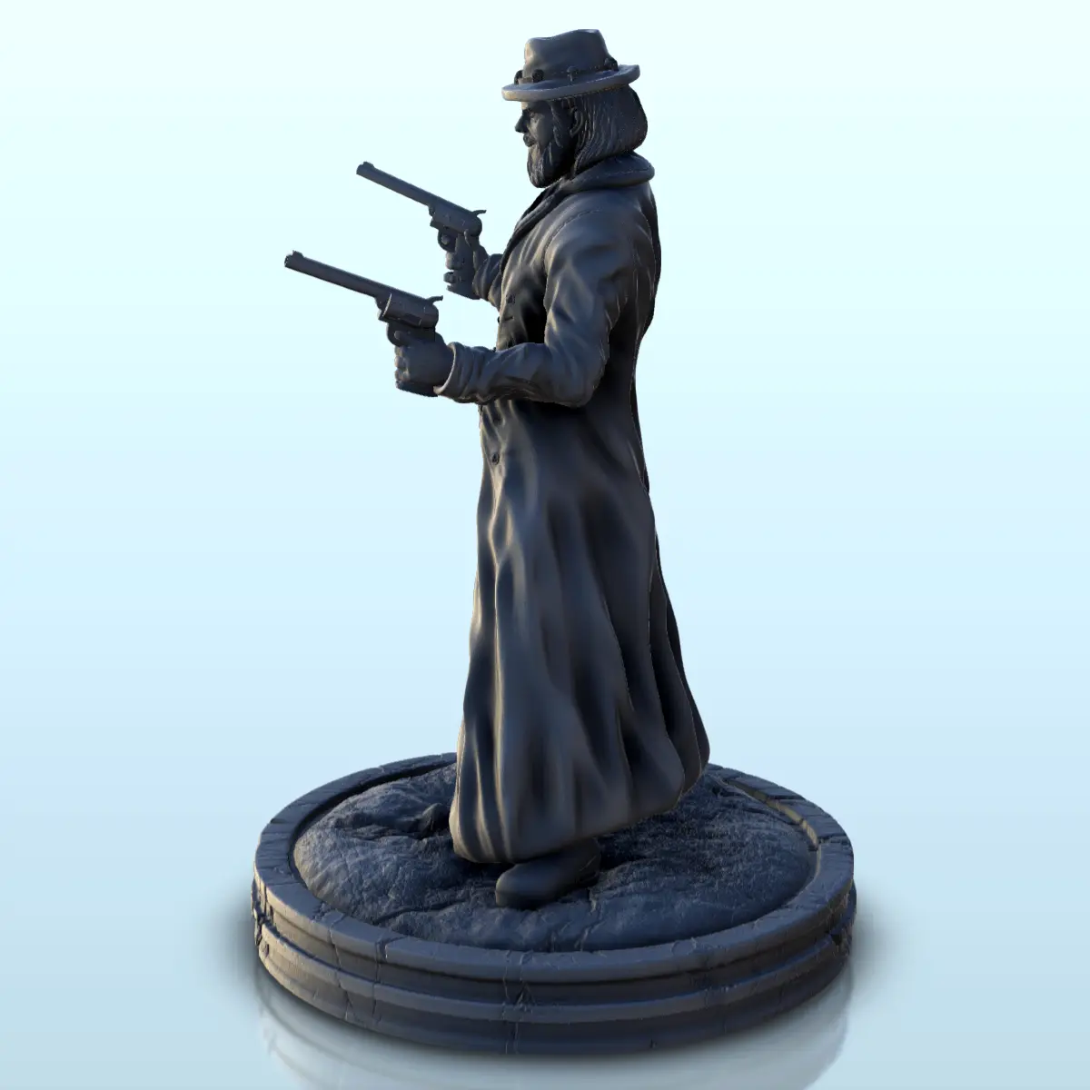 Other STL Download - Bandit with coat and two guns (1) - Old West ...
