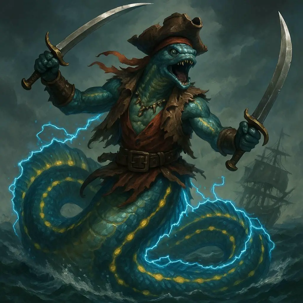 3D Printer Files | 3MF File | Naga Pirate Captain DnD Model | Creality ...
