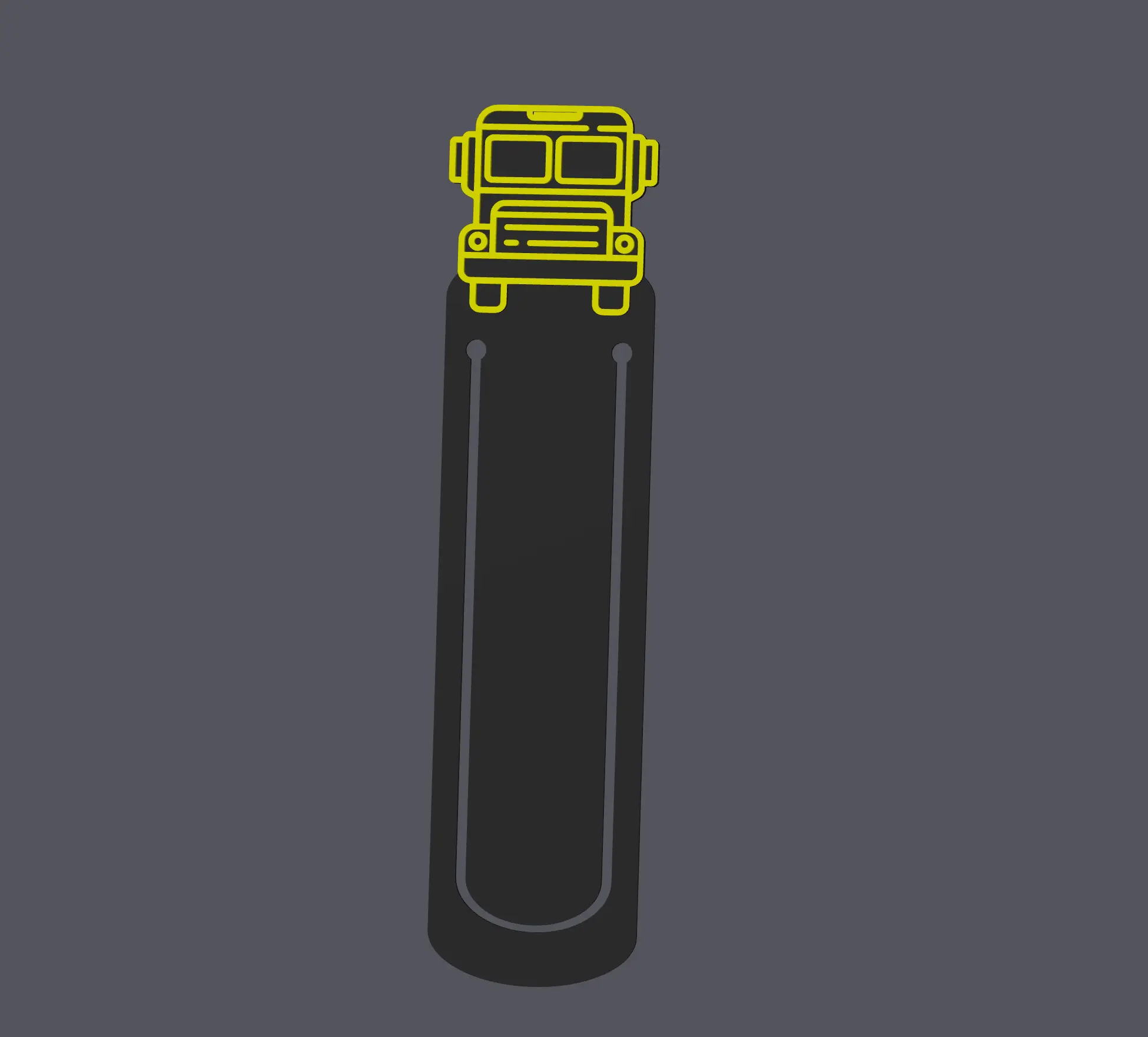 Stationery & Learning Tools STL Download - School Bus Bookmarkby studio WES